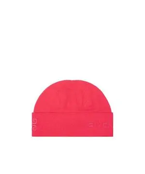 Givenchy Logo Embroidered Beanie - Red