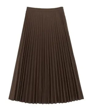 MAISON MARGIELA Pleated Midi Skirt - Brown