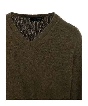 ROBERTO COLLINA V-neck Long Sleeve Sweater