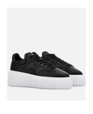 Hogan Platform Low-top Lace-up Sneakers - Black