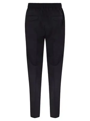 Peserico Drawstring Virgin Wool Pants - Black
