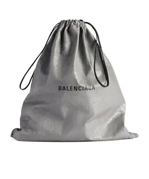 Balenciaga Shopper Drawstring Pouch - Grey