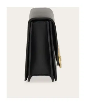 FERRAGAMO Gancio Flip Shoulder Bag - Black