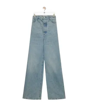 Loewe High Waisted Wide Leg Jeans - Blue