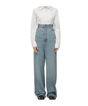 Loewe High Waisted Wide Leg Jeans - Blue