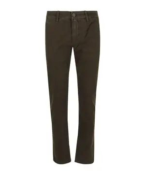 JACOB COHЁN Straight Leg Chinos - Olive