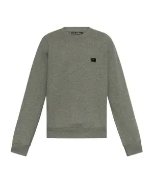 Dolce & Gabbana Dolce Gabbana Logo Plaque Sweatshirt - Grey