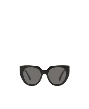 Prada Full Frame Sunglasses With Logo Detail - Gray