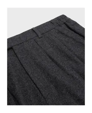 Celine Triple-pleated Flannel Shorts