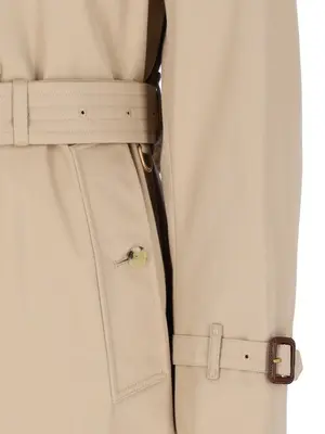 Burberry Double Breasted Belted Trench Coat