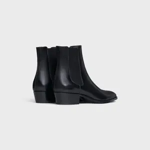 Celine Chelsea Boots In Shiny Calfskin