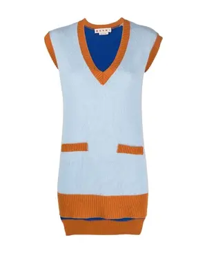 Marni Reversible V-neck Cashmere Vest - Blue
