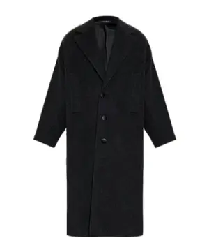 Dolce & Gabbana Single-breasted Oversized Coat - Black