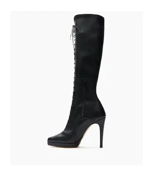 Casadei 100mm Michelle Lace-up High Heel Boots