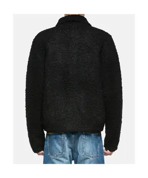LANEUS Textured Wool And Alpaca Blend Shirt Jacket - Black
