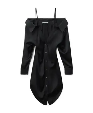 Alexander Wang Off-the-shoulder Shirt Dress