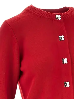 Tory Burch Cashmere Button Cardigan - Red