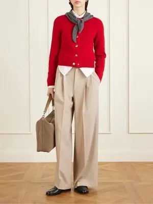 Tory Burch Cashmere Button Cardigan - Red
