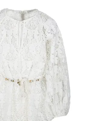 Zimmermann Lace Drawstring Waist Dress