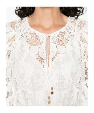 Zimmermann Lace Drawstring Waist Dress
