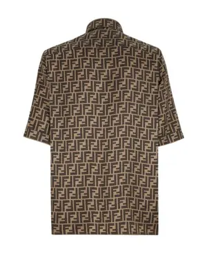 Fendi Ff Motif Short-sleeved Shirt - Black