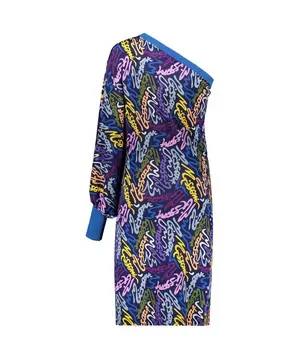 Missoni Logo One-shoulder Knitted Dress
