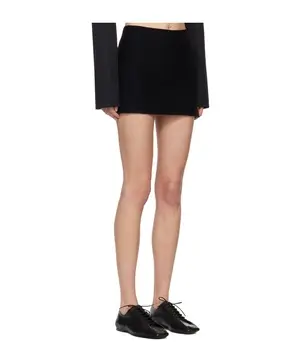 RIER Walker Side-slit Wool Mini Skirt