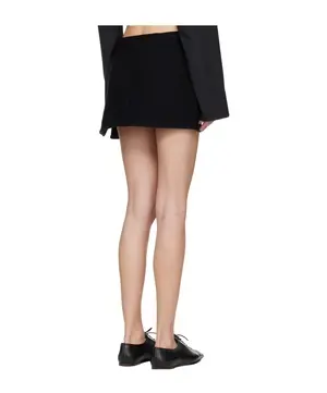 RIER Walker Side-slit Wool Mini Skirt