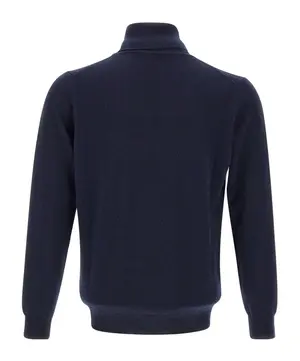 KANGRA Ribbed Turtleneck Sweater - Black