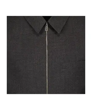 Givenchy Wool Zip-up Shirt Jacket - Black