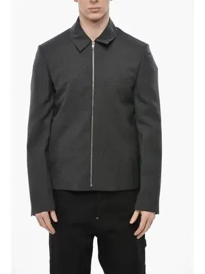 Givenchy Wool Zip-up Shirt Jacket