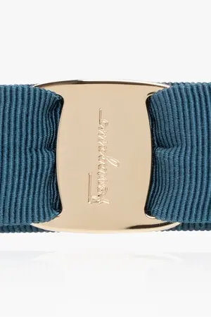 FERRAGAMO Gancini Bow Barrette - Blue
