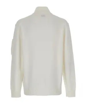 C.P. COMPANY High Neck Cardigan With Sleeve Lens