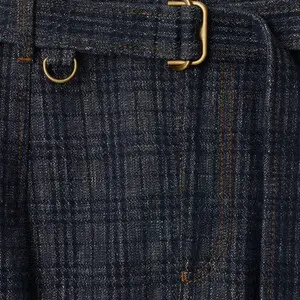 Burberry Straight-leg Checked Belted Trousers
