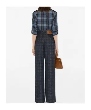 Burberry Straight-leg Checked Belted Trousers