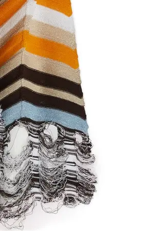 JUCCA Chevron Fringe Knit Sweater