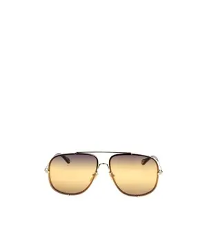 Chloé Aviator Frame Sunglasses - Nude