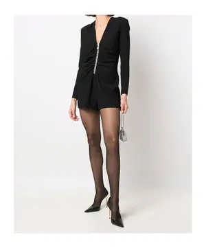 Saint Laurent Embellished Ruched Dress