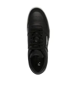 Prada Downtown Leather Sneakers - Black