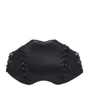 Alexander McQueen Manta Lace-up Clutch Bag - Black