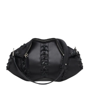 Alexander McQueen Manta Lace-up Clutch Bag - Black