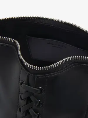 Alexander McQueen Manta Lace-up Clutch Bag - Black