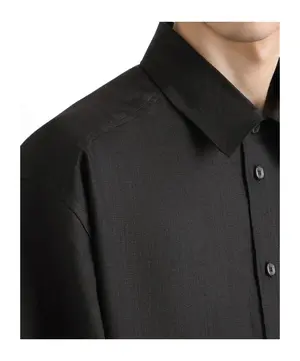 Dolce & Gabbana Logo-embroidered Shirt - Black