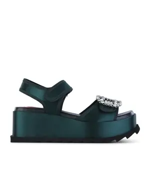 ROGER VIVIER Embellished Platform Wedge Sandals
