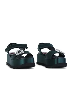 ROGER VIVIER Embellished Platform Wedge Sandals
