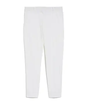 Max Mara High-waisted Straight-leg Trousers - White