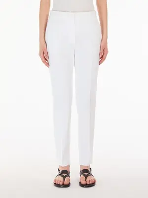 Max Mara High-waisted Straight-leg Trousers - White