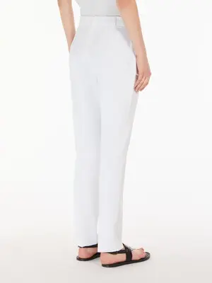 Max Mara High-waisted Straight-leg Trousers - White