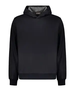Herno Ribbed-hem Hoodie - Black