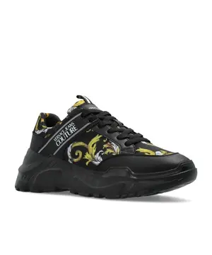 Versace Baroque Print Sneakers - Black